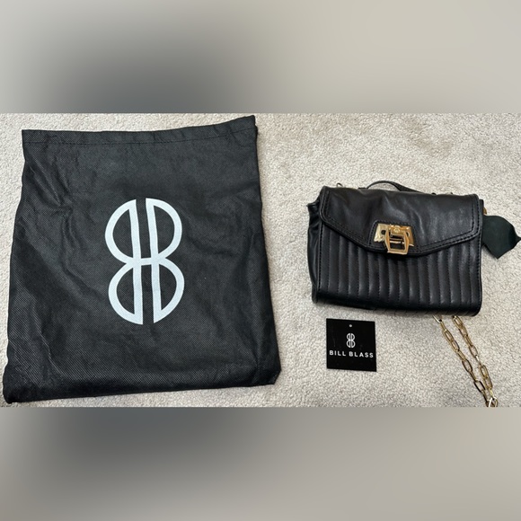 bill blass | Bags | Bill Blass Genuine Soft Lamb Skin Chain Mini Bag ...